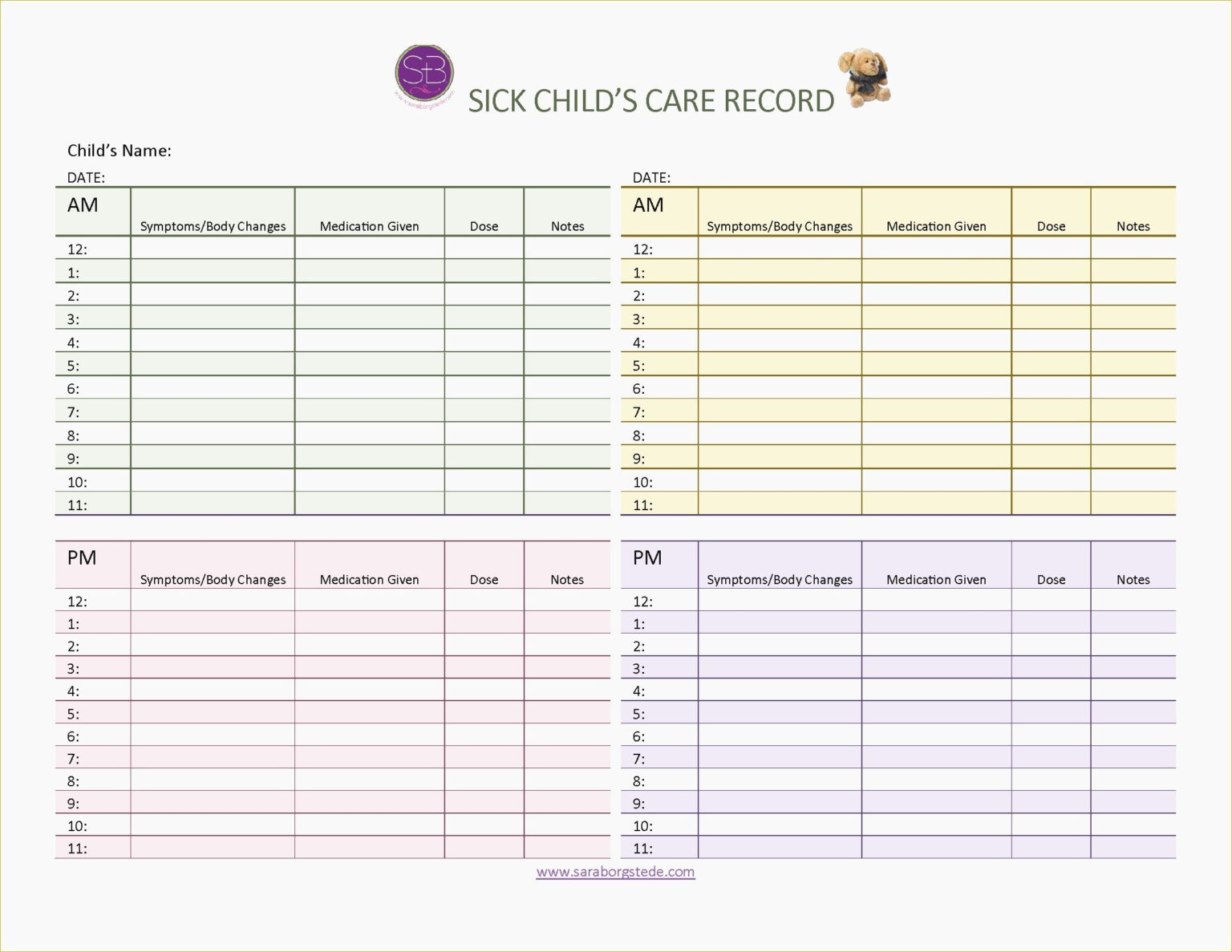 Caregiver Daily Log Sheet Print Free Printable Caregiver Forms Free | Gerald Printable