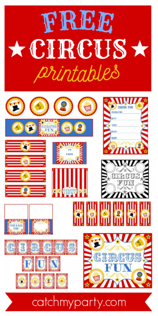 Download These FREE Circus Printables For A Fun Party In 2021 | Gerald ...