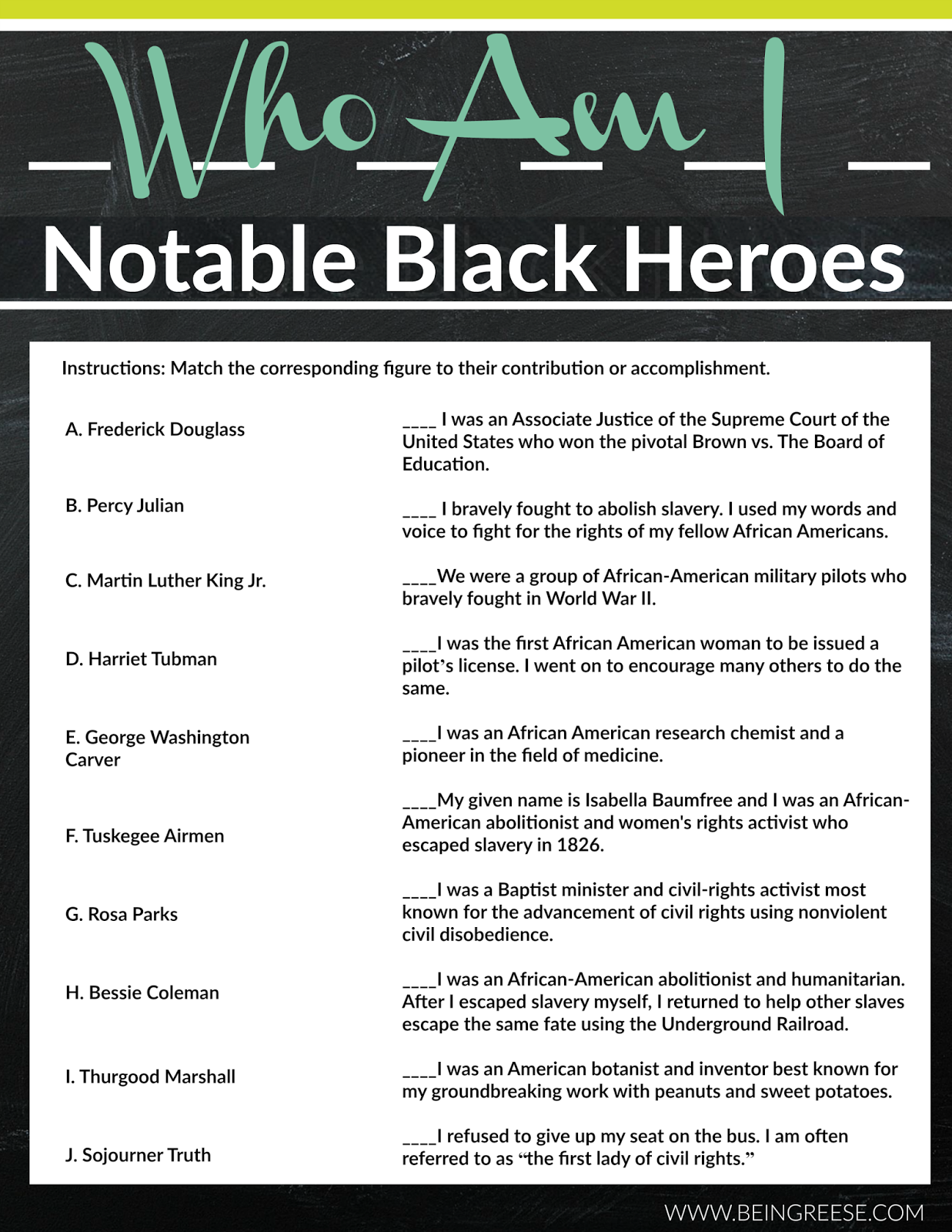 Printable Black History Skits Printable Black History Skits