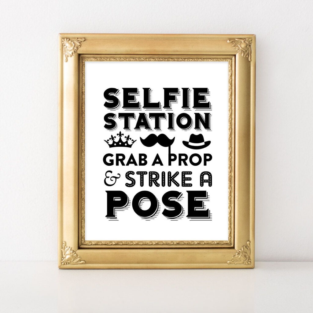 Selfie Station Free Printable Free Printable | Gerald Printable