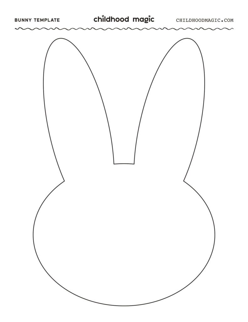 Easter Rabbit Template- Free Printable - Childhood Magic In Printable ...