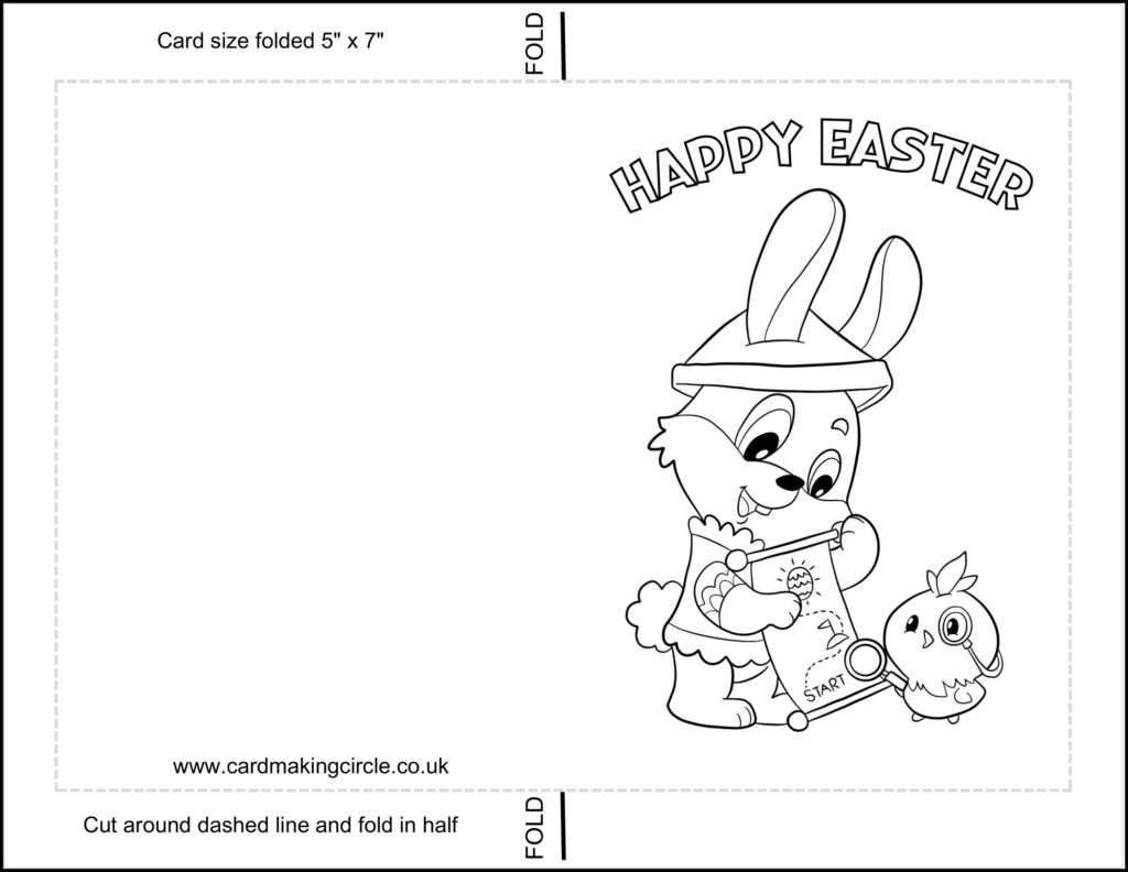 Easter Printable Cards To Colour | Gerald Printable